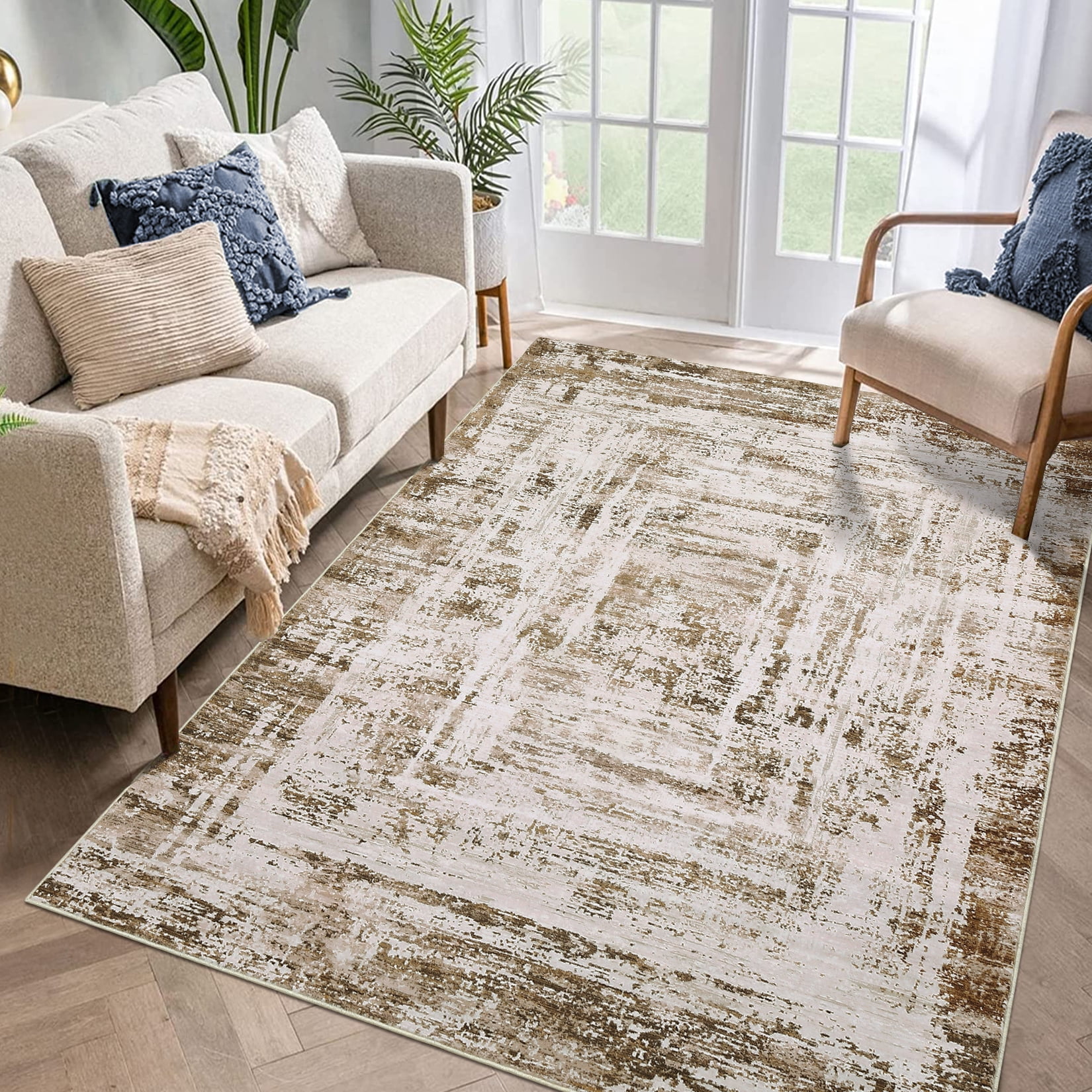 FairOnly 8'x10' Modern Rugs for Dining Room Non Shedding Area Rugs for ...