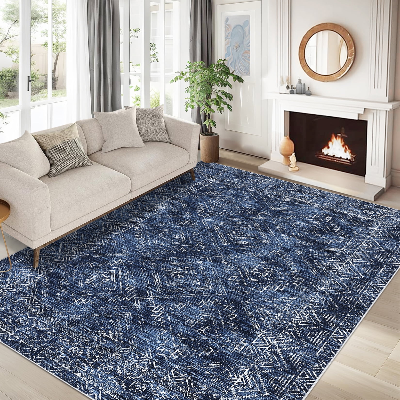 FairOnly 8'x10' Washable Area Rugs for Living Room Contemporary ...