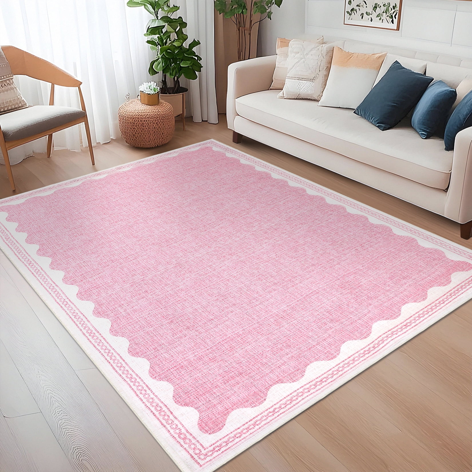 FairOnly 9'x12'Modern Solid Color Machine Washable Area Rug for Bedroom ...