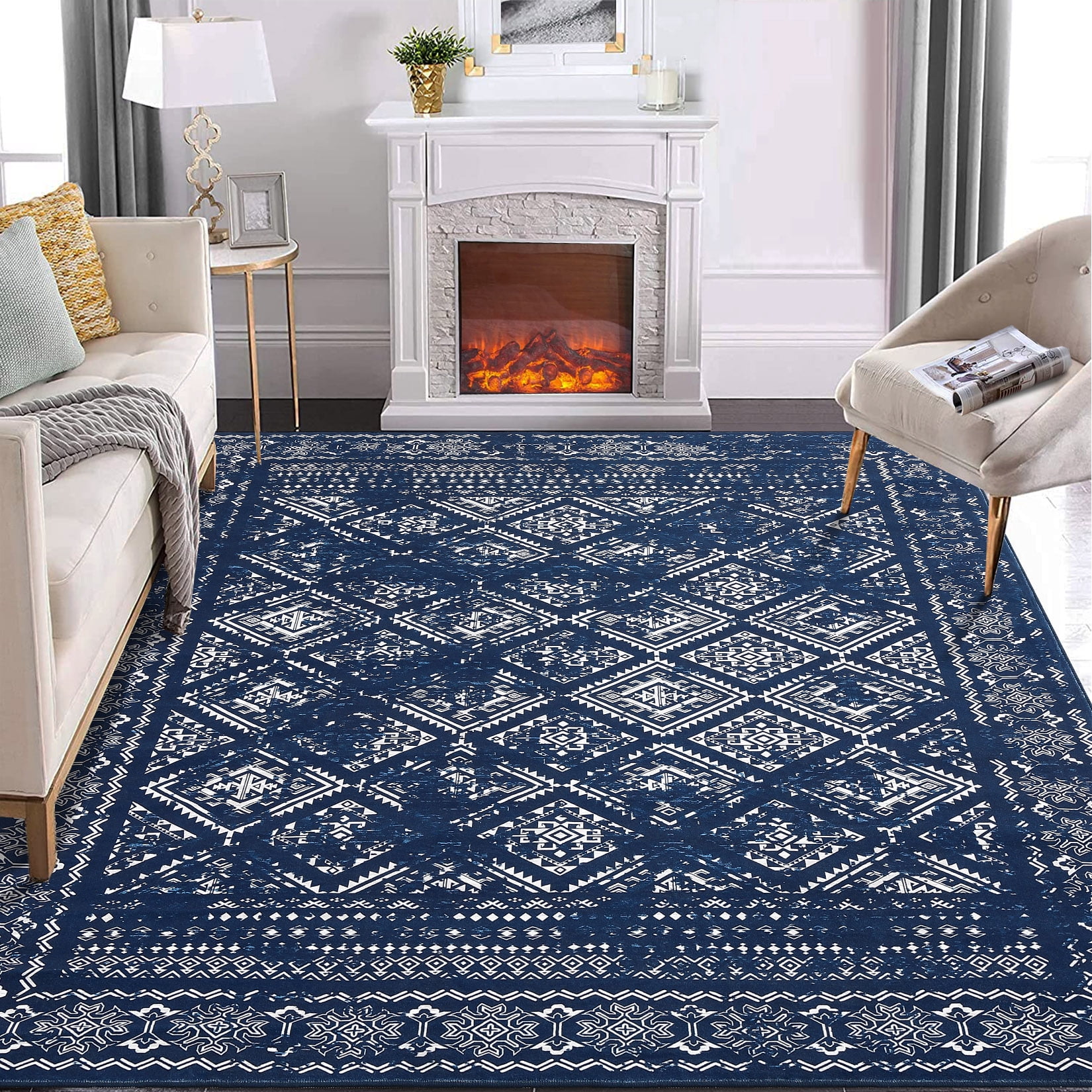 FairOnly Area Rug 5' x 7' Washable Rug for Living Room Office Vintage ...