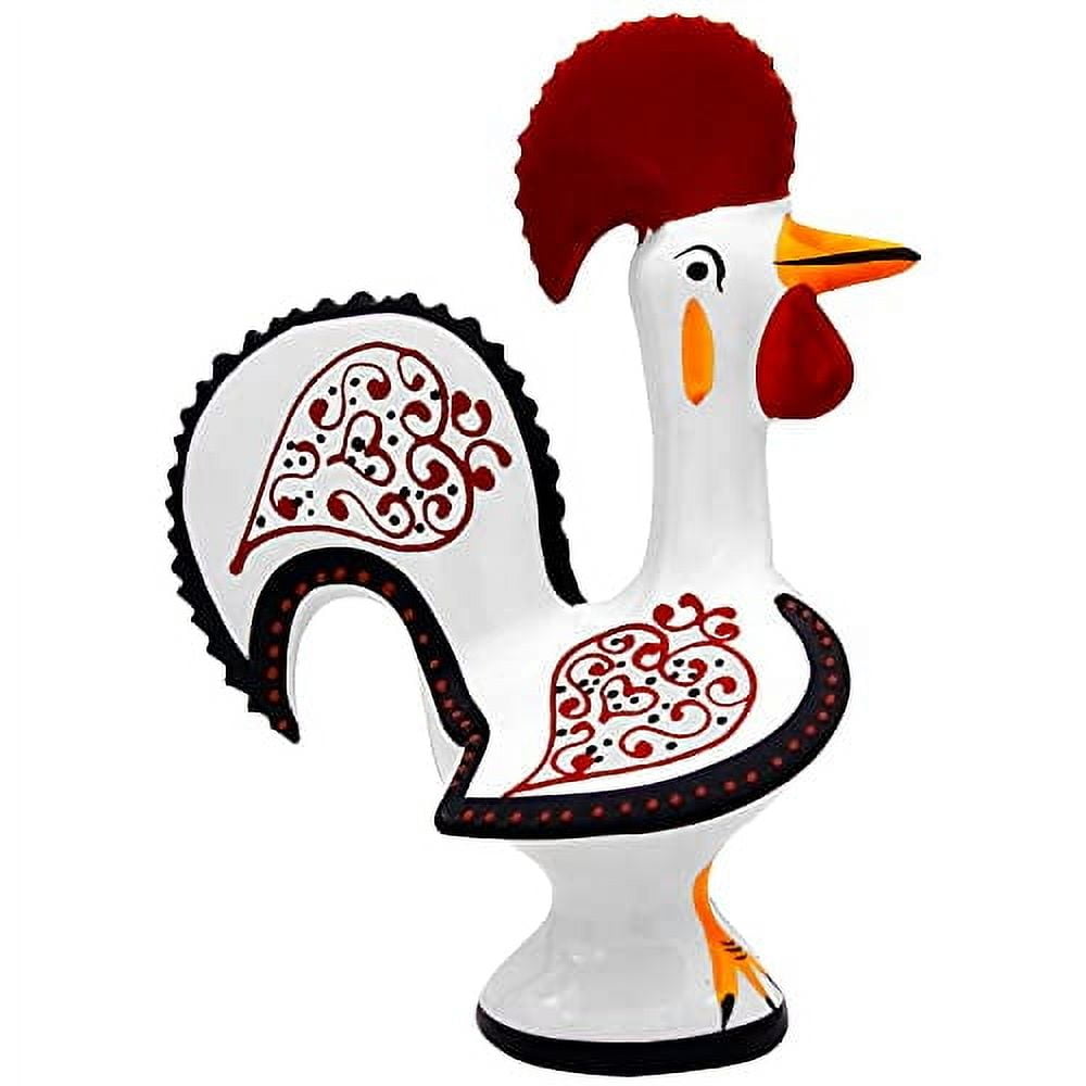 Faireal 11 Inch Hand Painted Ceramic Portuguese Rooster Figurine for ...