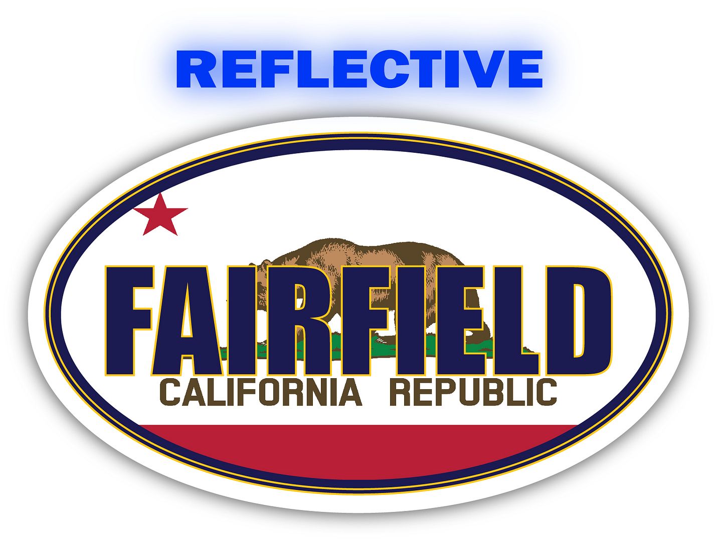 Fairfield City California State Flag | CA Flag Solano County Oval State ...