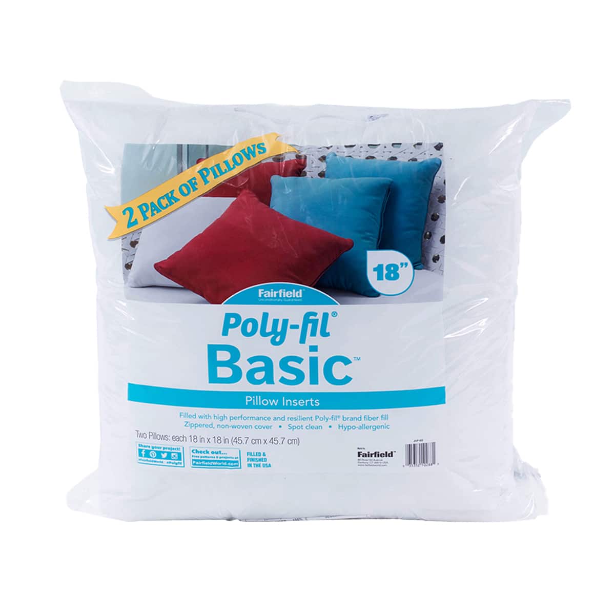 Poly-Fil® Crafter's Choice® Decorative Square Pillow Insert by ...