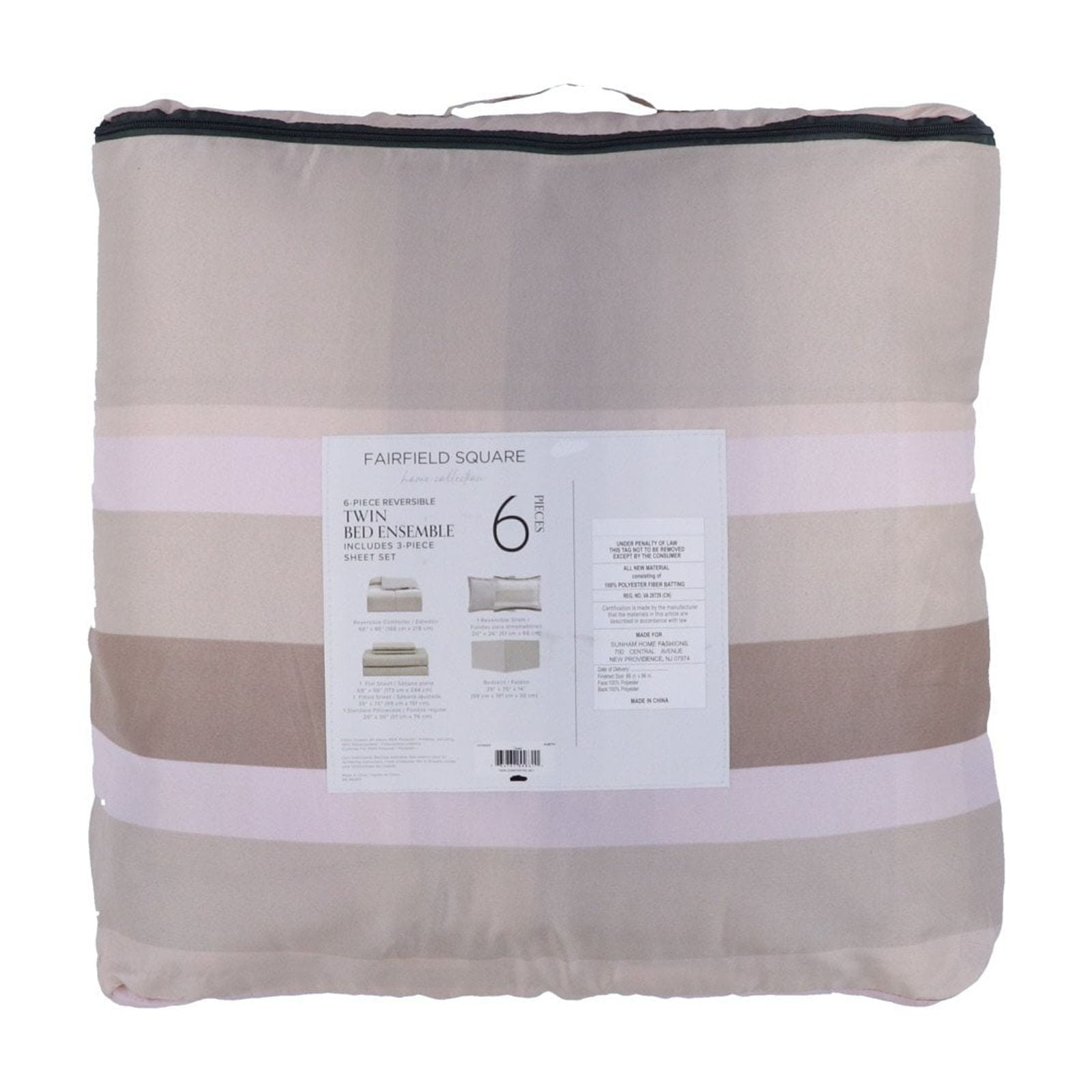 Fairfield Square Collection Austin 8-Pc. Reversible Comforter & Bed ...