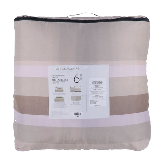 Fairfield Square Collection Austin 8-Pc. Reversible Comforter & Bed ...
