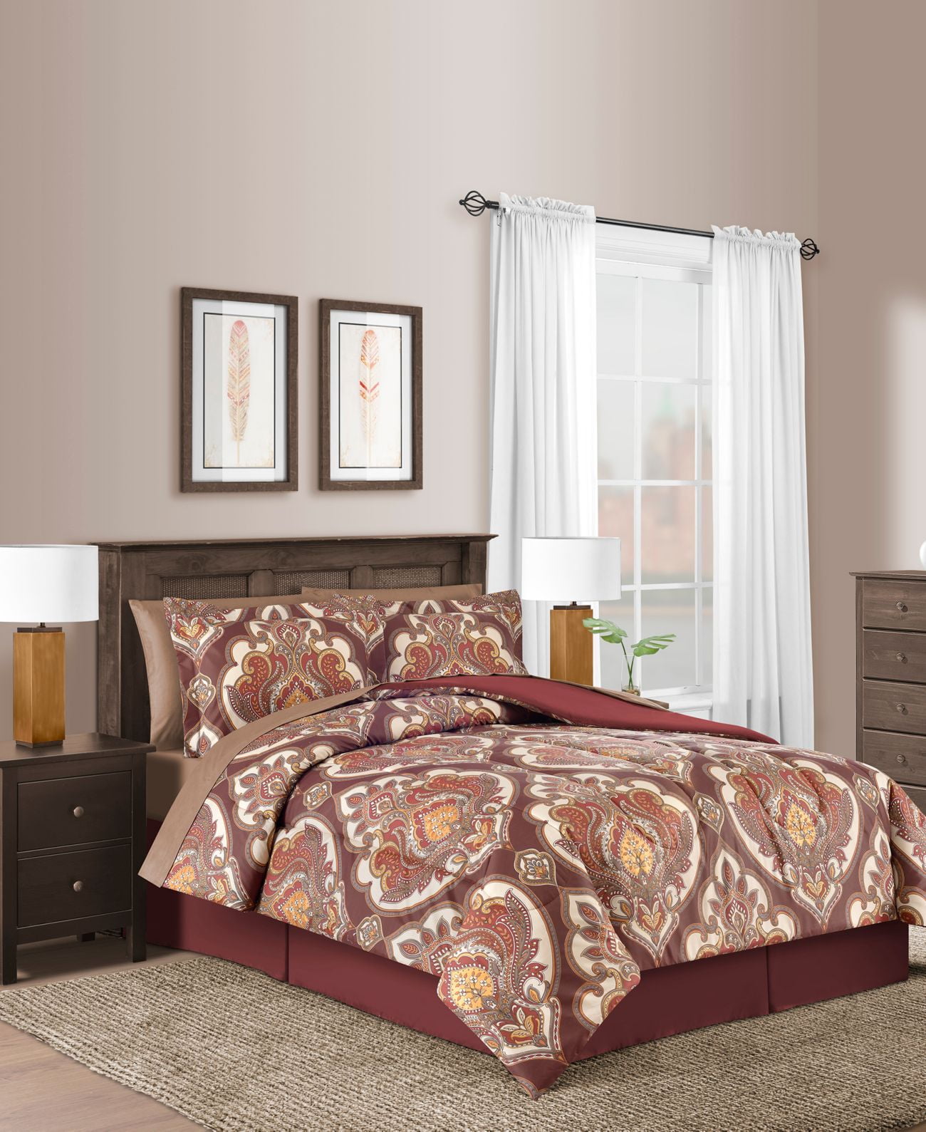 Fairfield Square Collection Estelle Reversible 8 Pieces Bedding ...