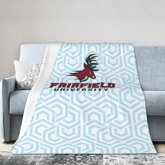 Fairfield University Logo Blanket Large Luxury Fleece Soft Anti-Static ...