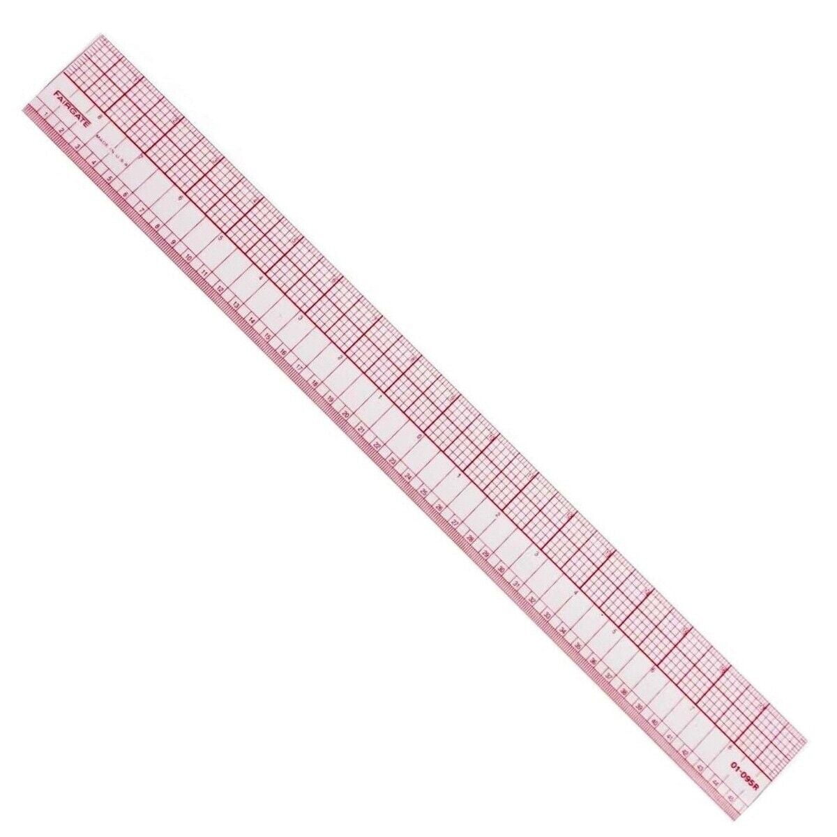 Fairgate 18" X 2" English/Metric Transparent Graph Ruler 01-095-Black ...