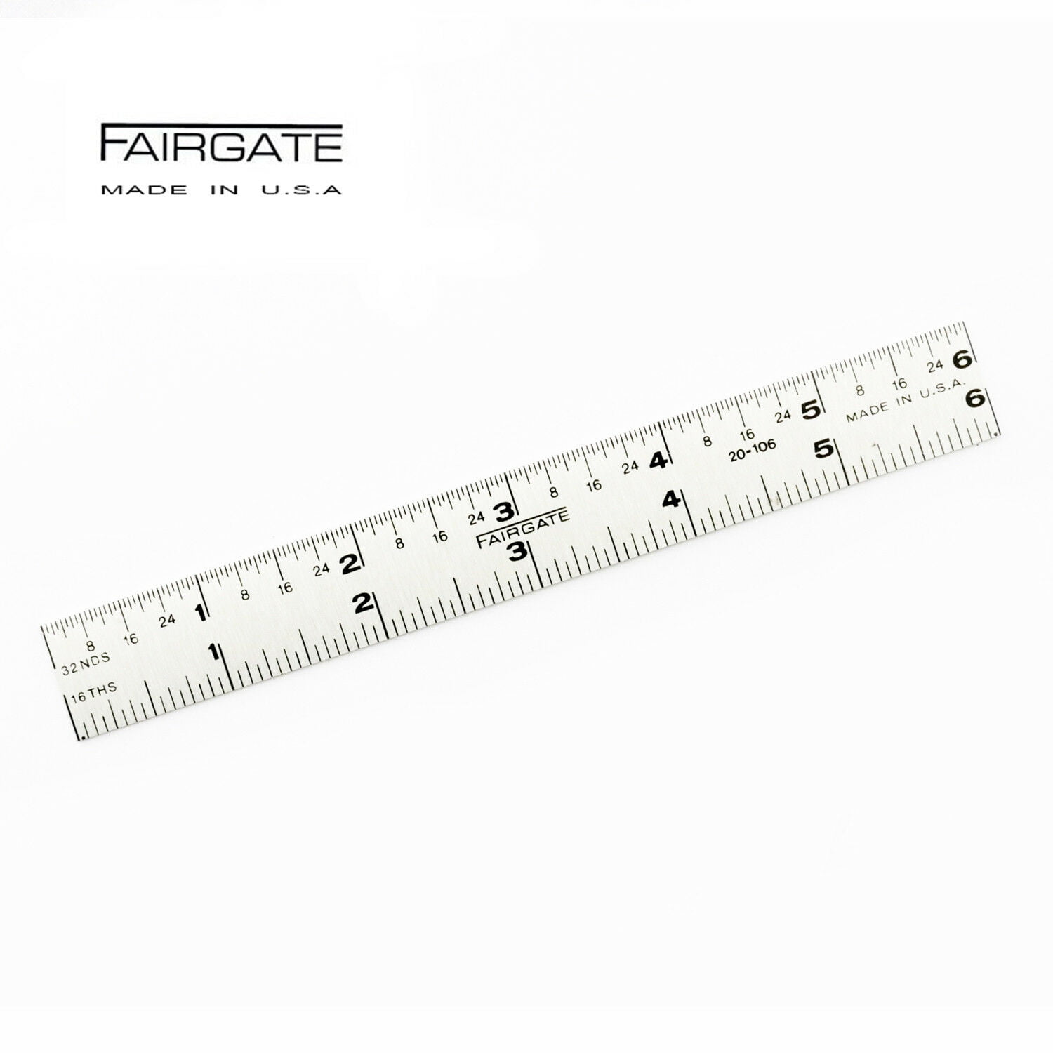 Fairgate 6" Standard Aluminum English Ruler 20-106 - Walmart.com