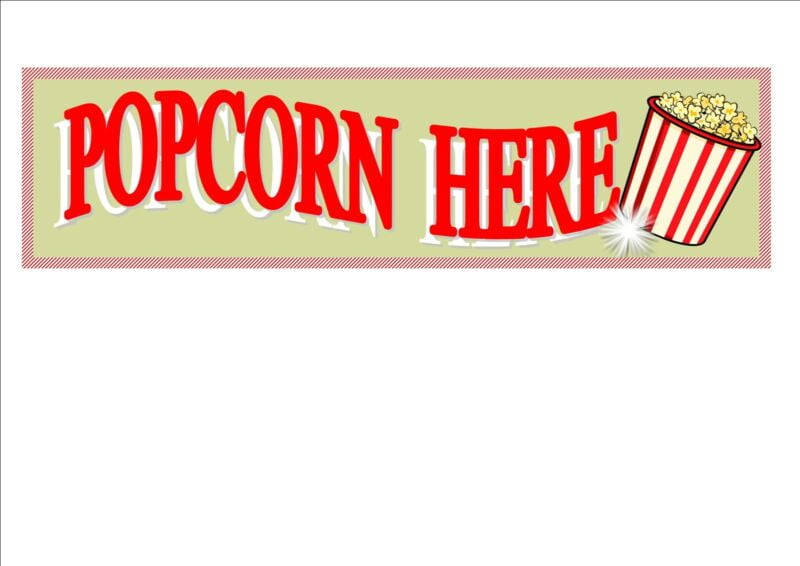 Fairground Popcorn Sign Vintage Fairground Sign Movie Popcorn Sign ...