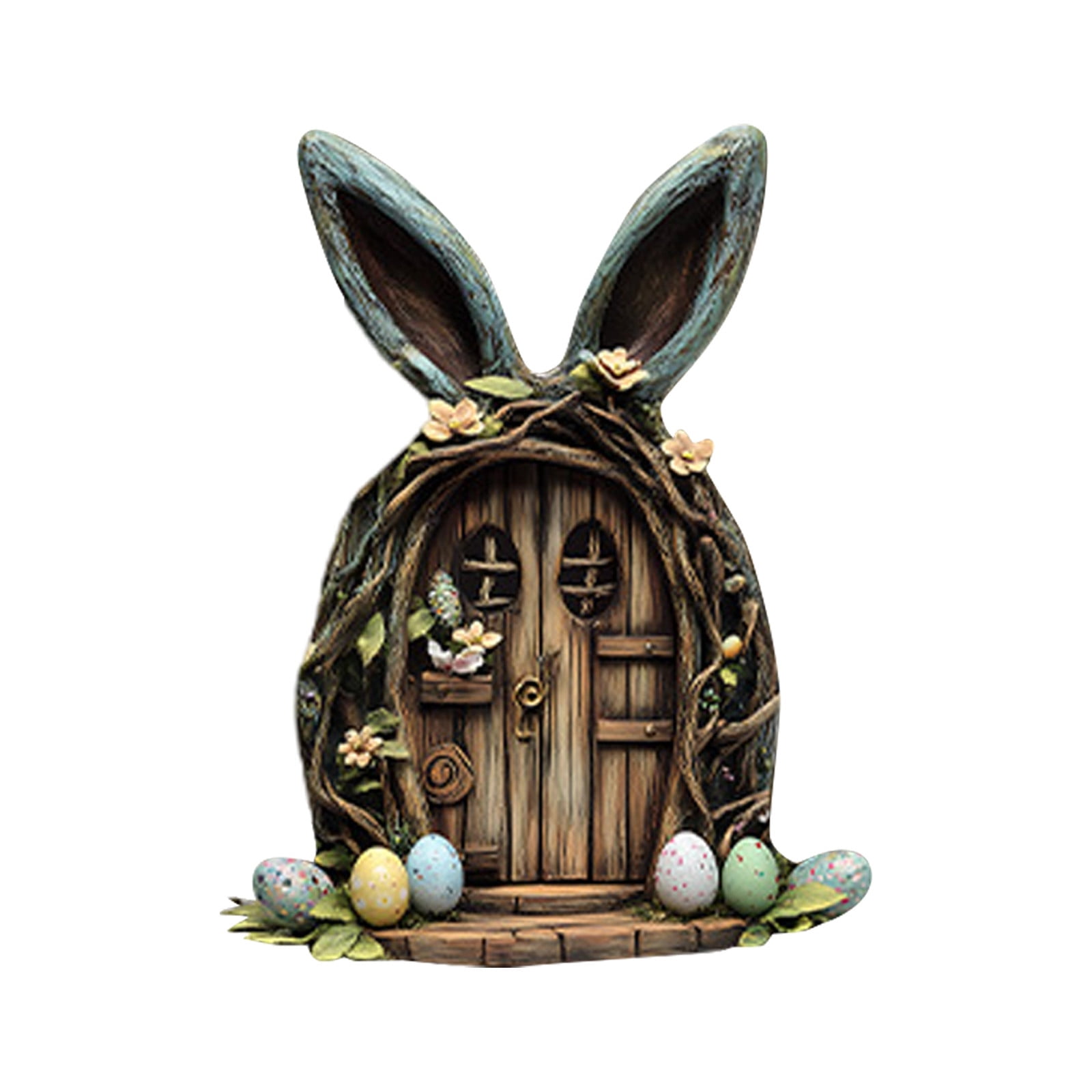 Fairies Door and Window Elfs Tale Wooden Craft, Home Staircase Bedroom ...