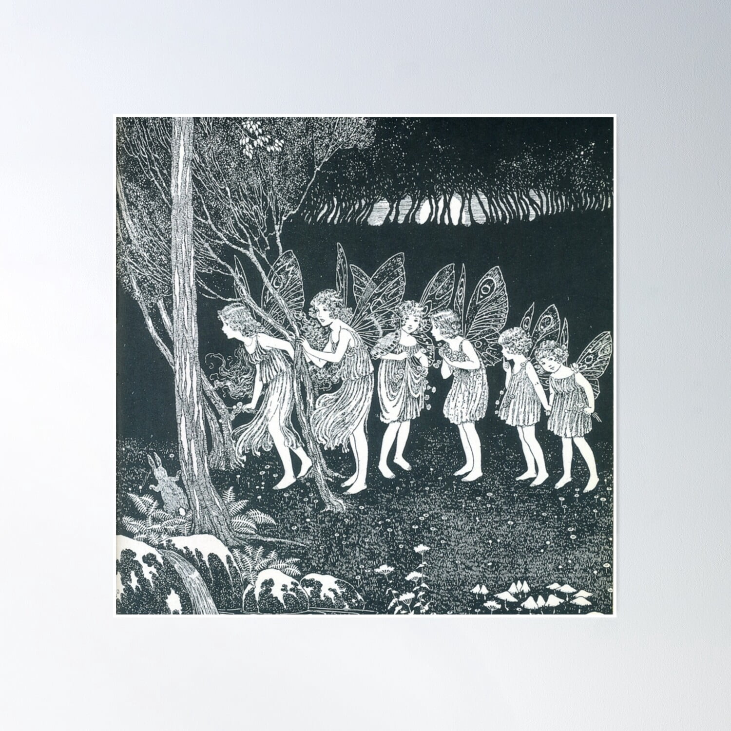 Fairies In The Forest Ida Rentoul Outhwaite Poster Wall Art, Modern ...