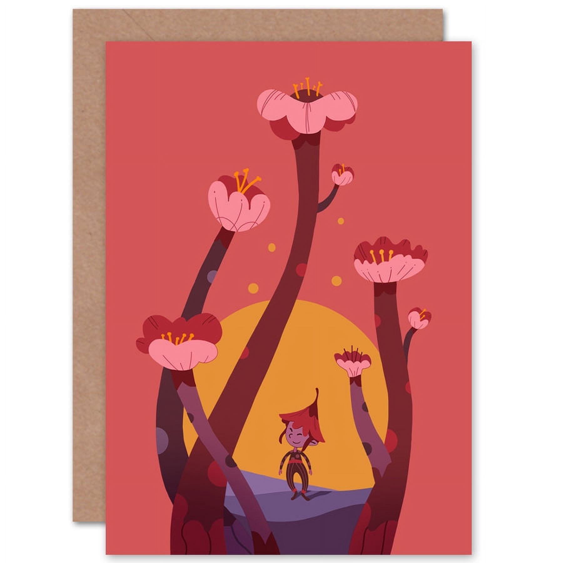 Fairies Sunset Sprite Greetings Card Plus Envelope Blank inside ...