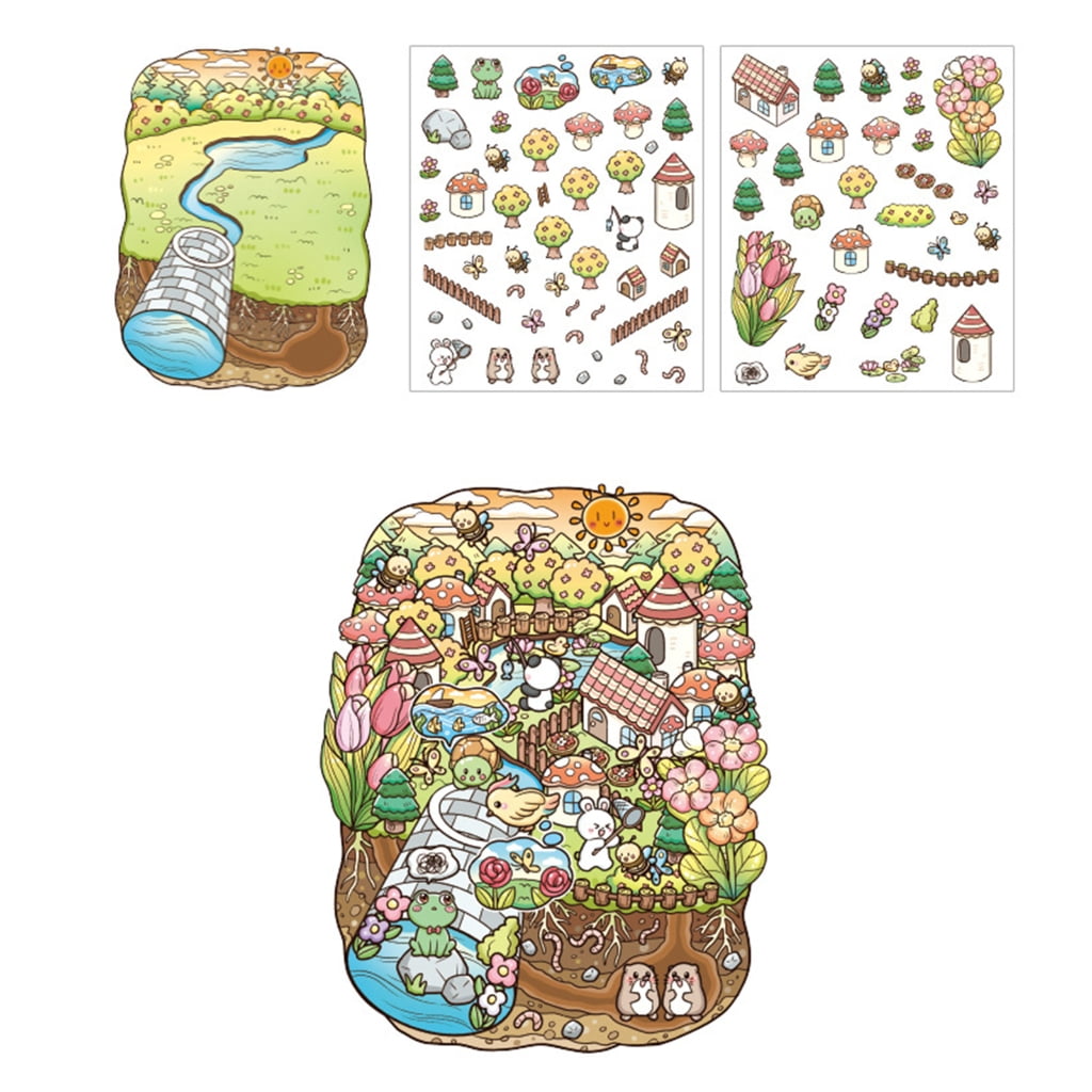 Fairies Tale Series Landscape Sticker Hand Account Sticker DIY Scene ...