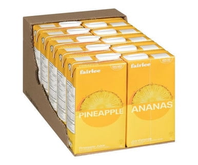 Fairlee Pineapple Juice Tetra Bulk Pack 1L/33 ounces (12/Case)- Canadian Made - Walmart.com