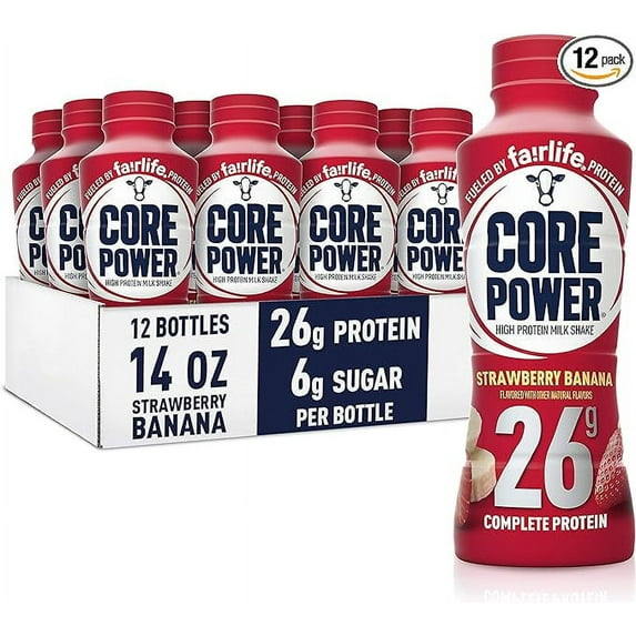 fairlife Core Power Protein Shake, Strawberry Banana, 26g Protein, 14 ...