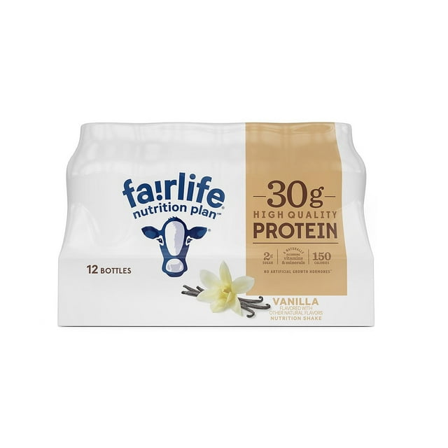 Fairlife High Protein Nutrition Plan, Vanilla Drink, 30g Protein Shake ...