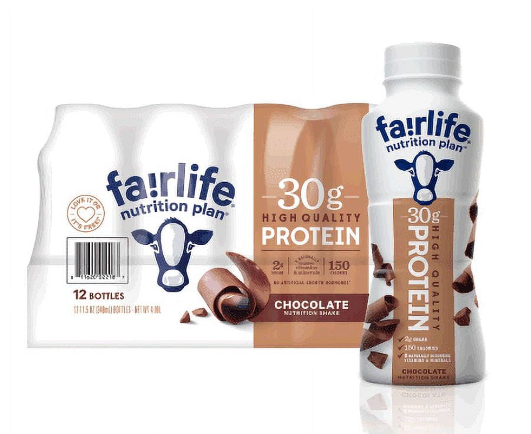 Fairlife High Protein Chocolate Nutrition Shake, Low Sugar, 30g, Bulk ...