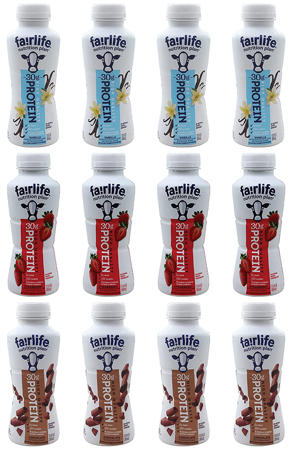Fairlife Nutrition Plan Protein Shake | Chocolate, Vanilla, and ...