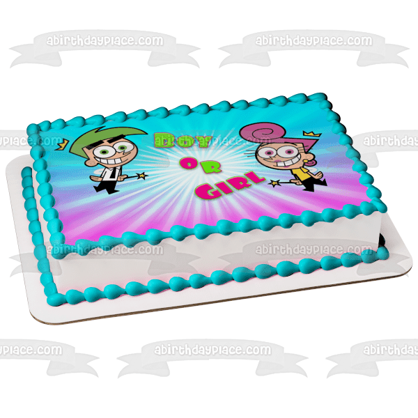 Fairly Little One Fairly Odd Parents Boy or Girl Edible Image Cake ...