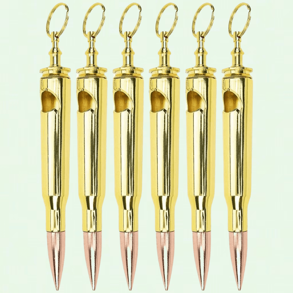 Fairly Odd Novel 50 Caliber Bullet Bottle Opener Keychain Set, Gold ...