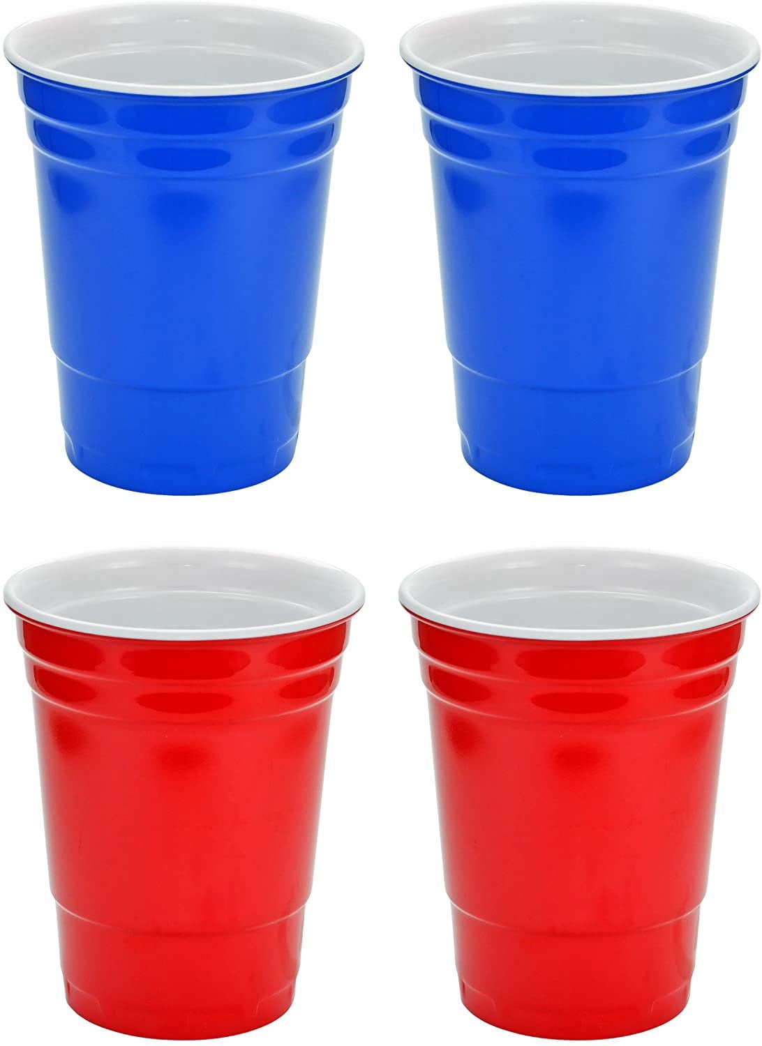 Fairly Odd Novelties 16oz Red and Blue Cup Made Out Of Melamine 4 Pack ...