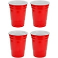 Fairly Odd Novelties Red Hard Plastic Cup 16oz, 4 Pack - Walmart.com