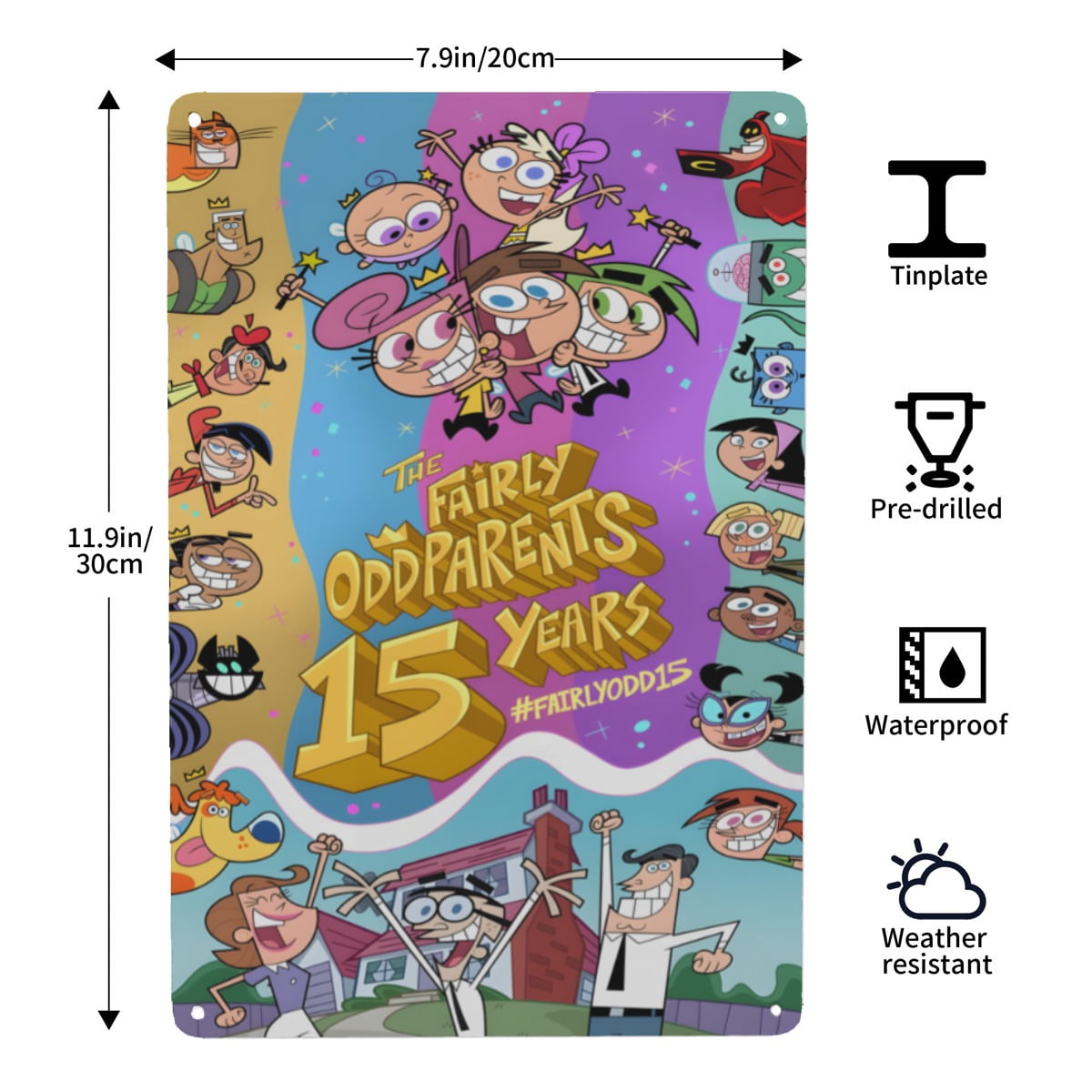 The Fairly Oddparents-themed Tin Painting tin painting, 8×12 in (20×30 ...