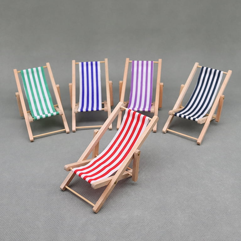Small Beach Chairs For Decoration Greenred 1/12 Beach Chair Foldable