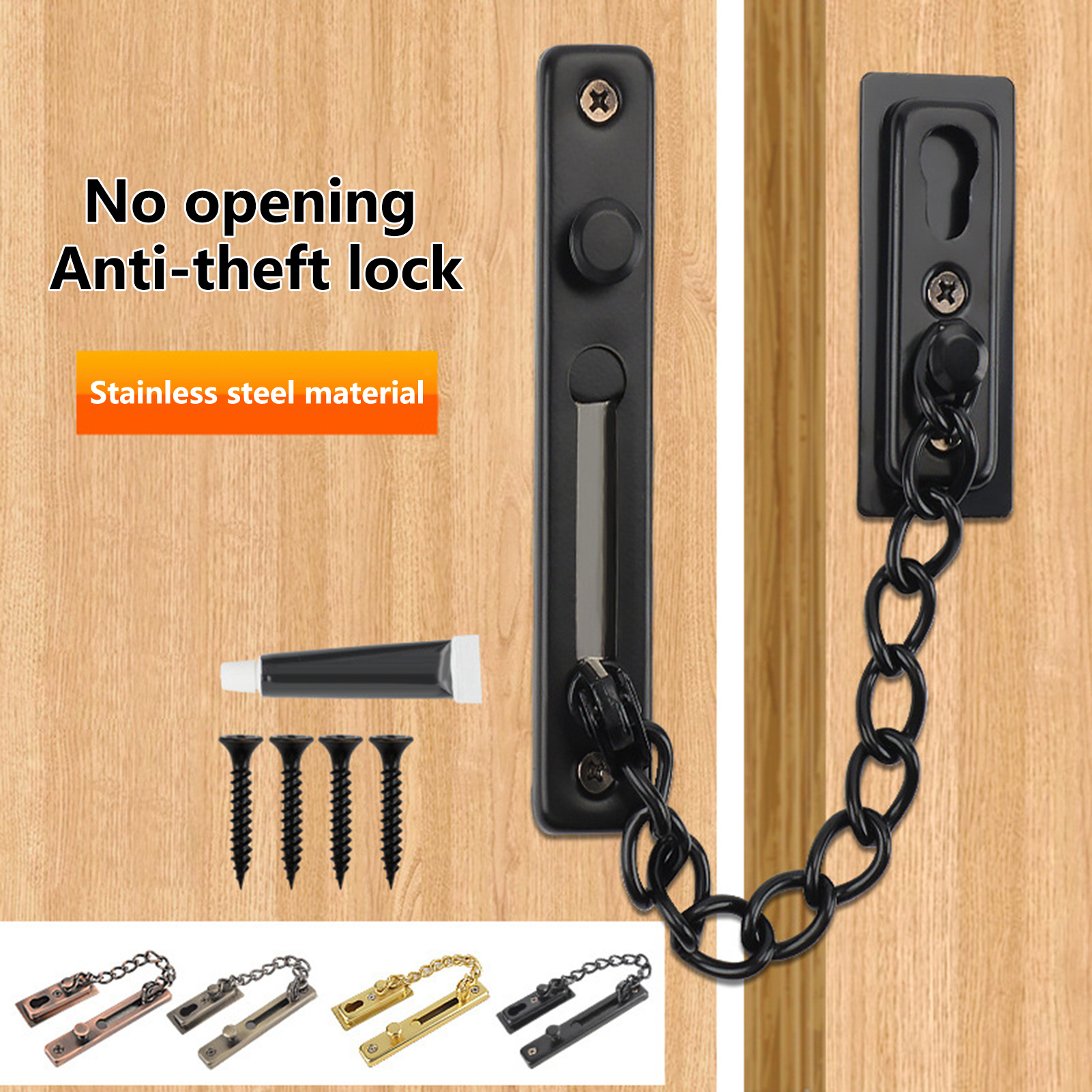 Fairnull 1 Set Door Buckle High Strength Anti-theft Anti-crack Break ...