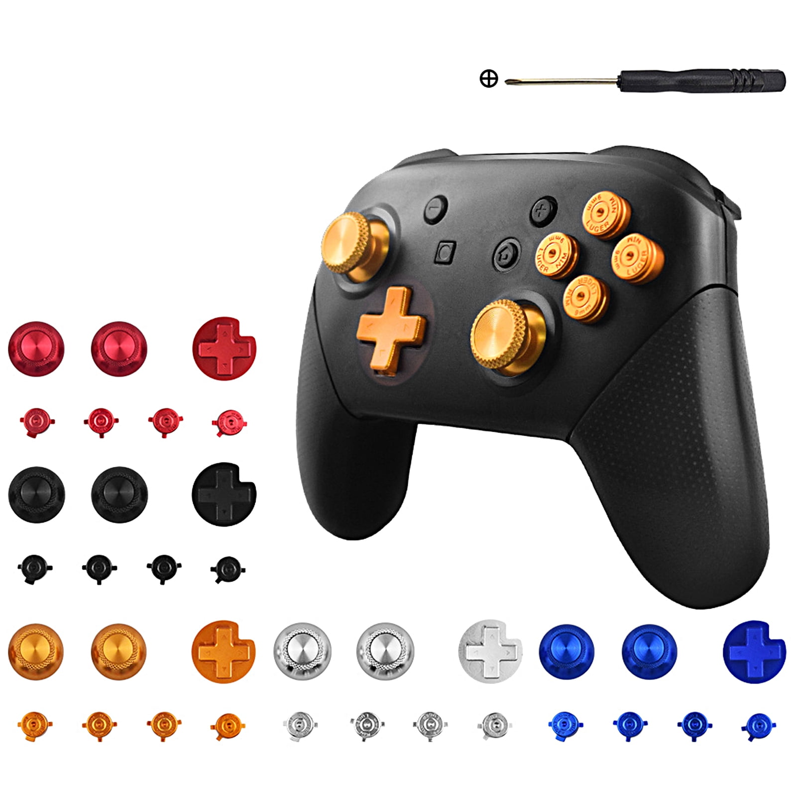 Fairnull 1 Set Gamepad Button Quick Response Replaceable Mini Game ...