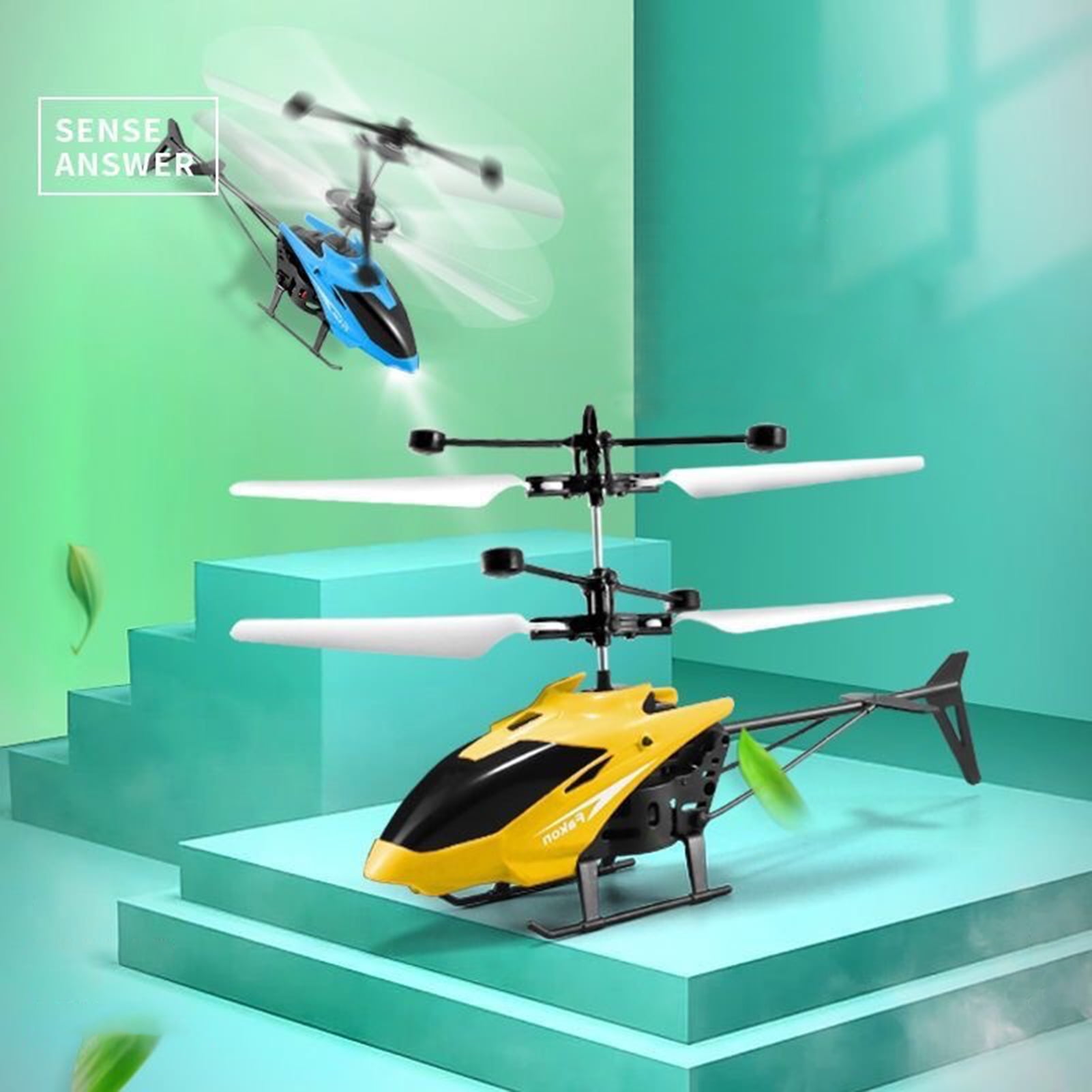 Fairnull 1 Set RC Aircraft Toy with Bright Light Gesture Infrared ...