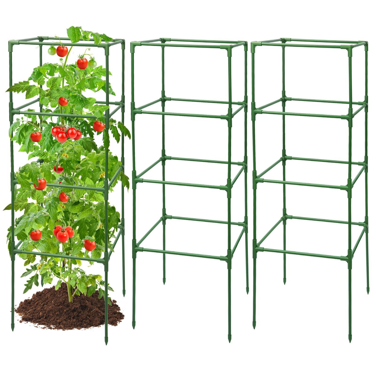 Fairnull 1 Set Tomato Cage Height Adjustable Easy to Assemble Vertical ...