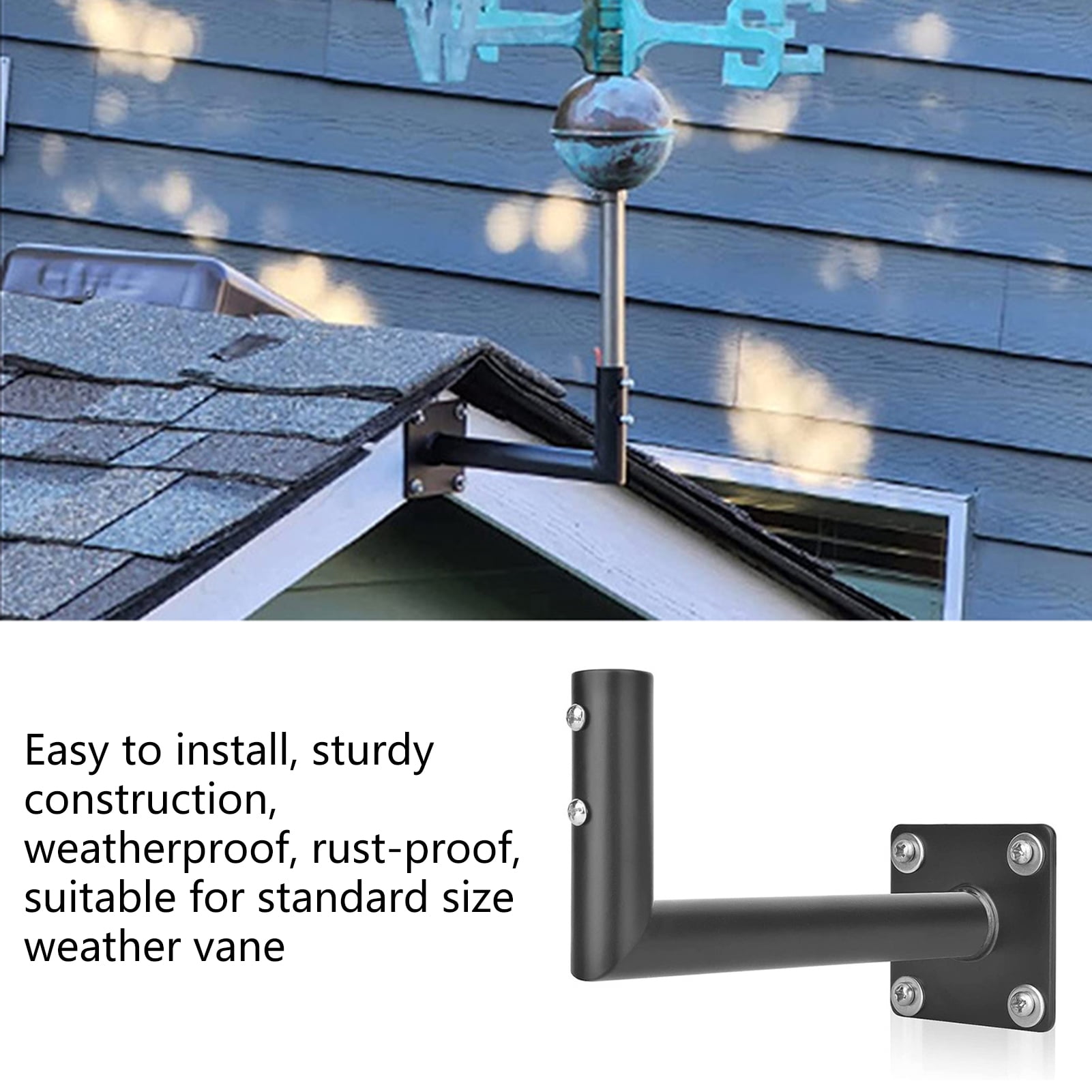 Fairnull 1 Set Weathervane Mount Rustproof High Hardness L-tube Support ...