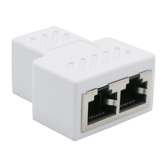 Fairnull 1 to 2 Dual Female Ports CAT5/6/7 RJ45 Splitter LAN Network ...
