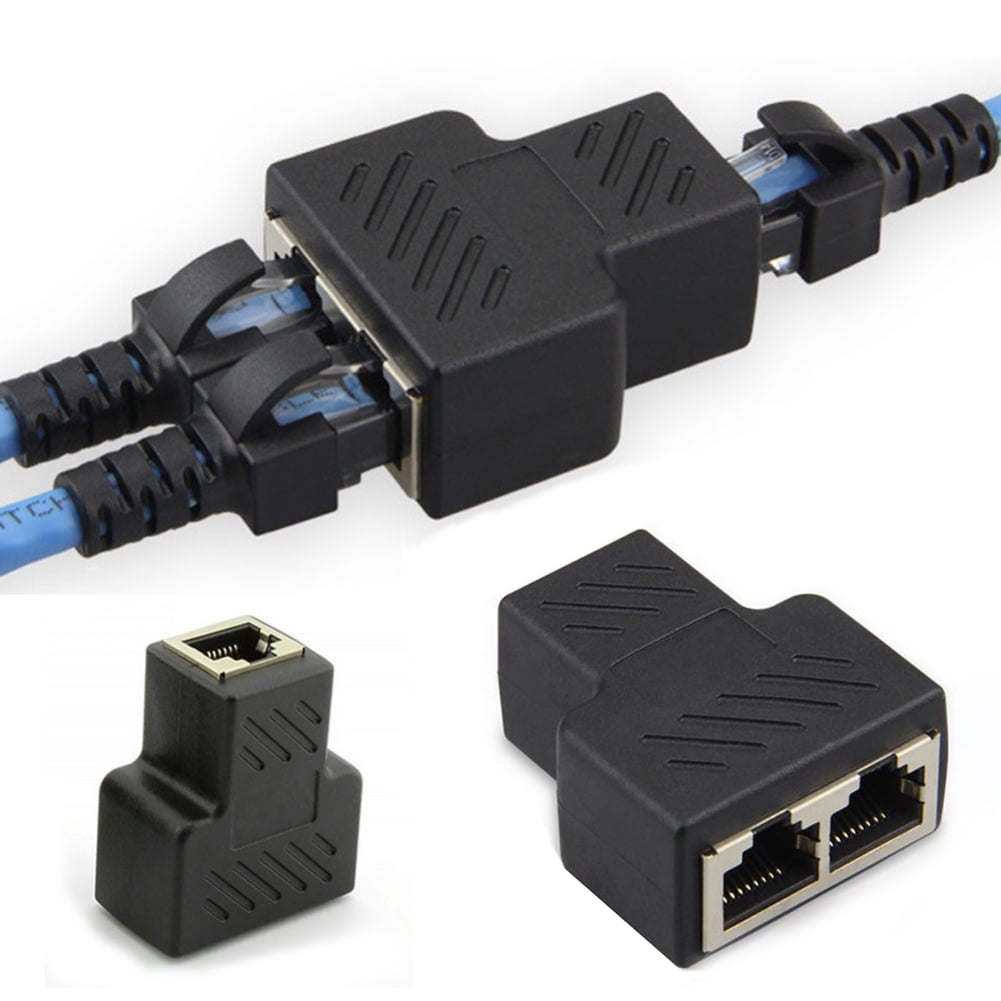 Fairnull 1 to 2 Lan Ethernet Network Splitter Connector Extender ...