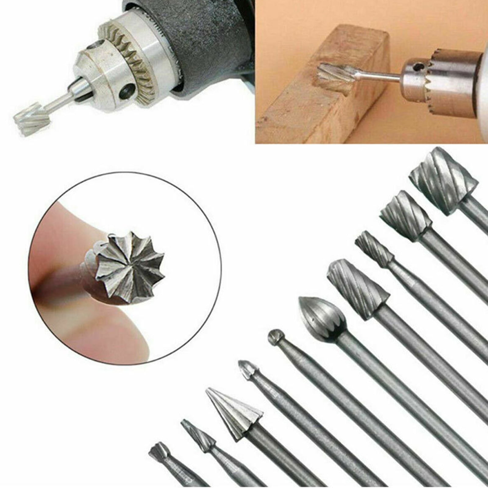 Fairnull 10Pcs 3mm Professional Rotary File Various Specifications ...