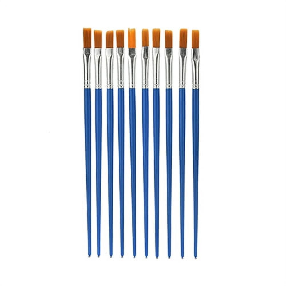 Fairnull 10Pcs Kids Detail Paint Brushes Nylon Blue Watercolor Drawing ...