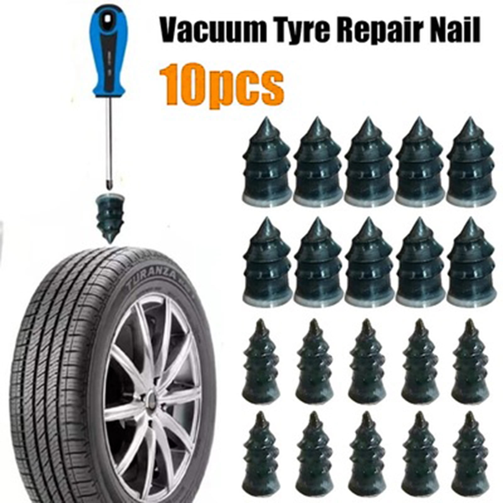 Fairnull 10Pcs Practical Tire Repair Nail Efficient Metal Portable ...