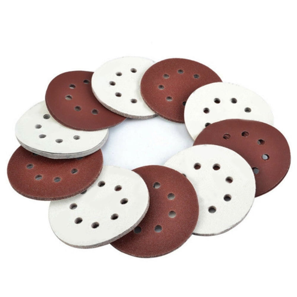 Fairnull 10Pcs/Set 8 Holes Round Shape Grinding Sanding Discs Hook Loop ...