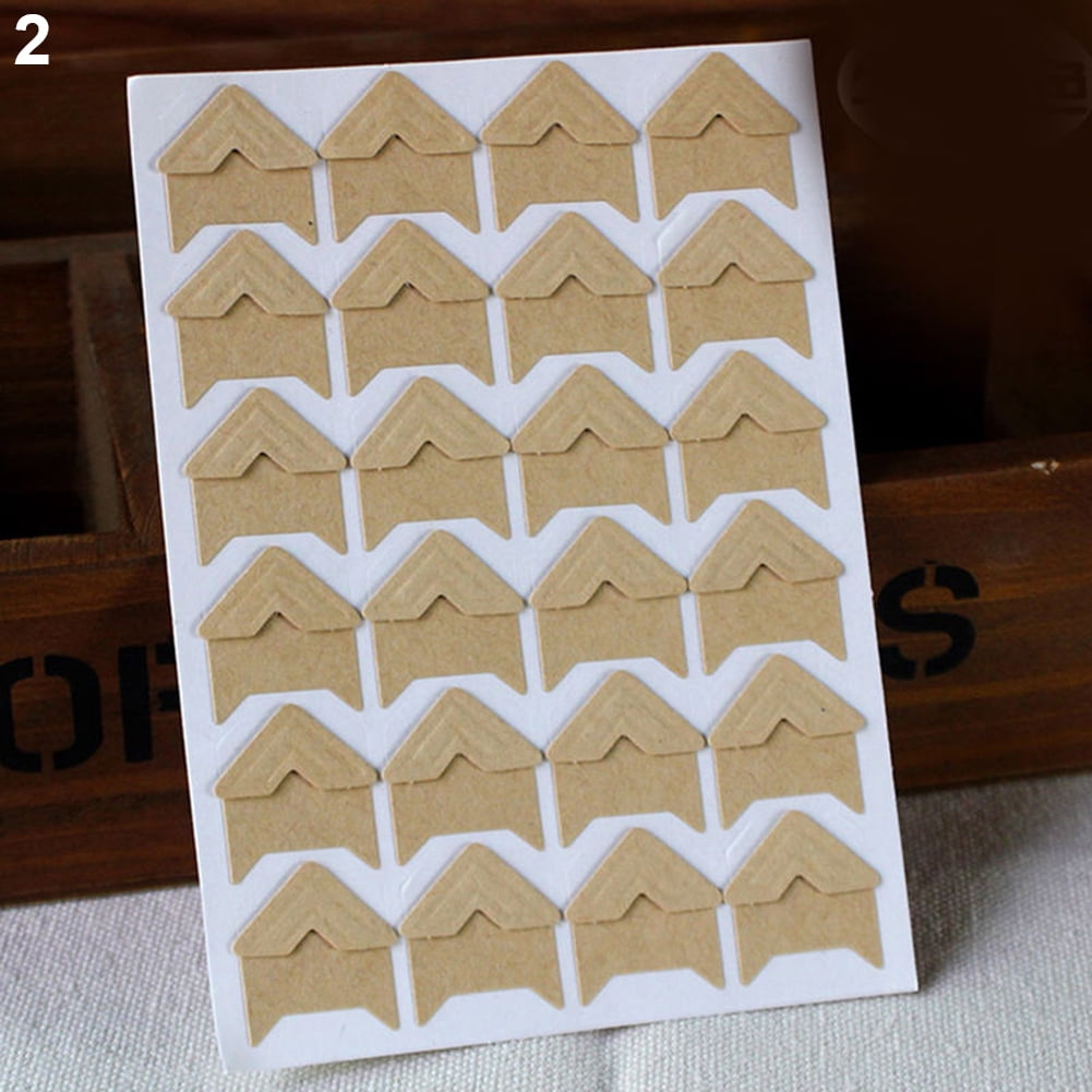 Fairnull 120Pcs Self-Adhesive Photo Frame Corner Sticker Craft ...
