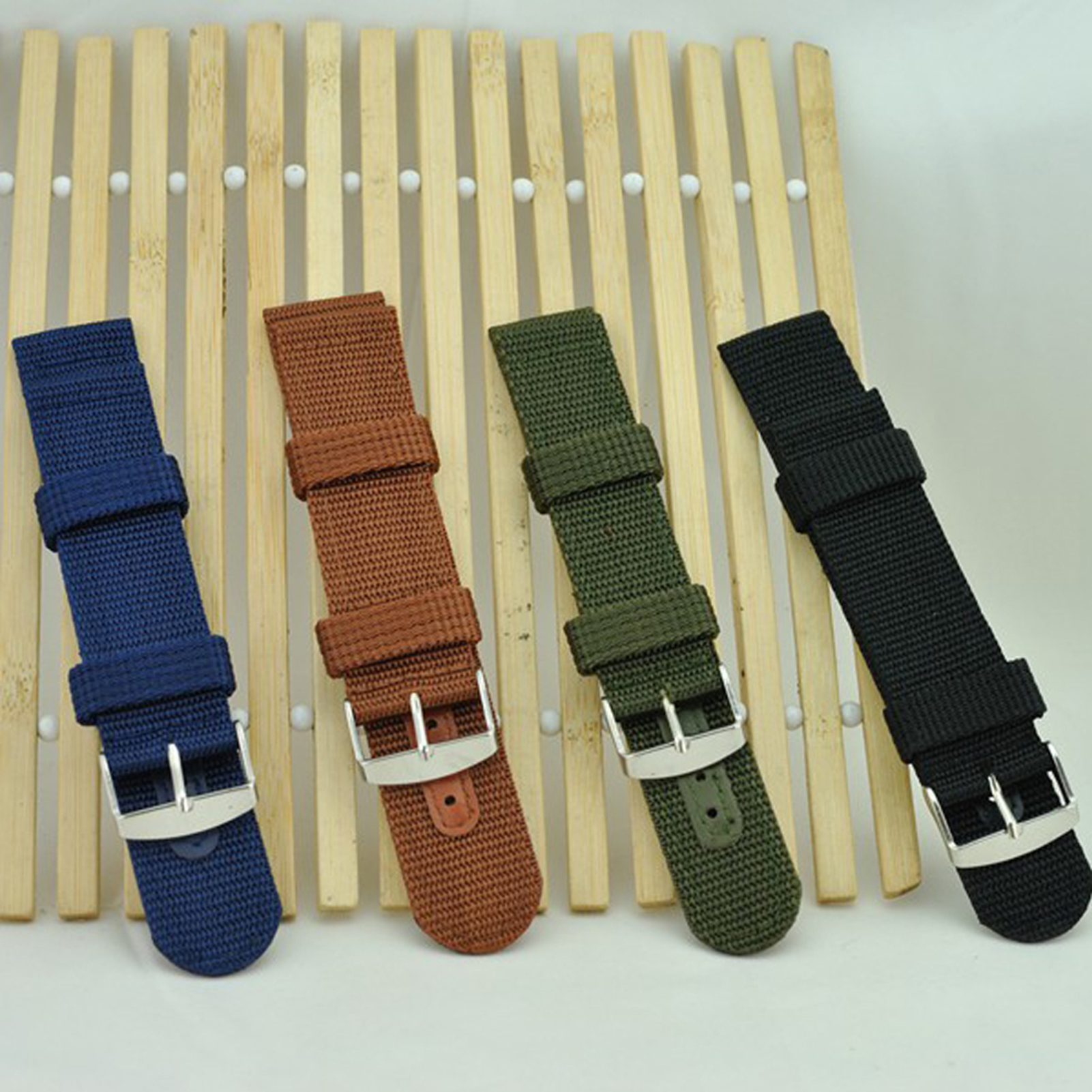 Fairnull 18mm/20mm/22mm/24mm Men's Military Nylon Wrist Watch Band ...