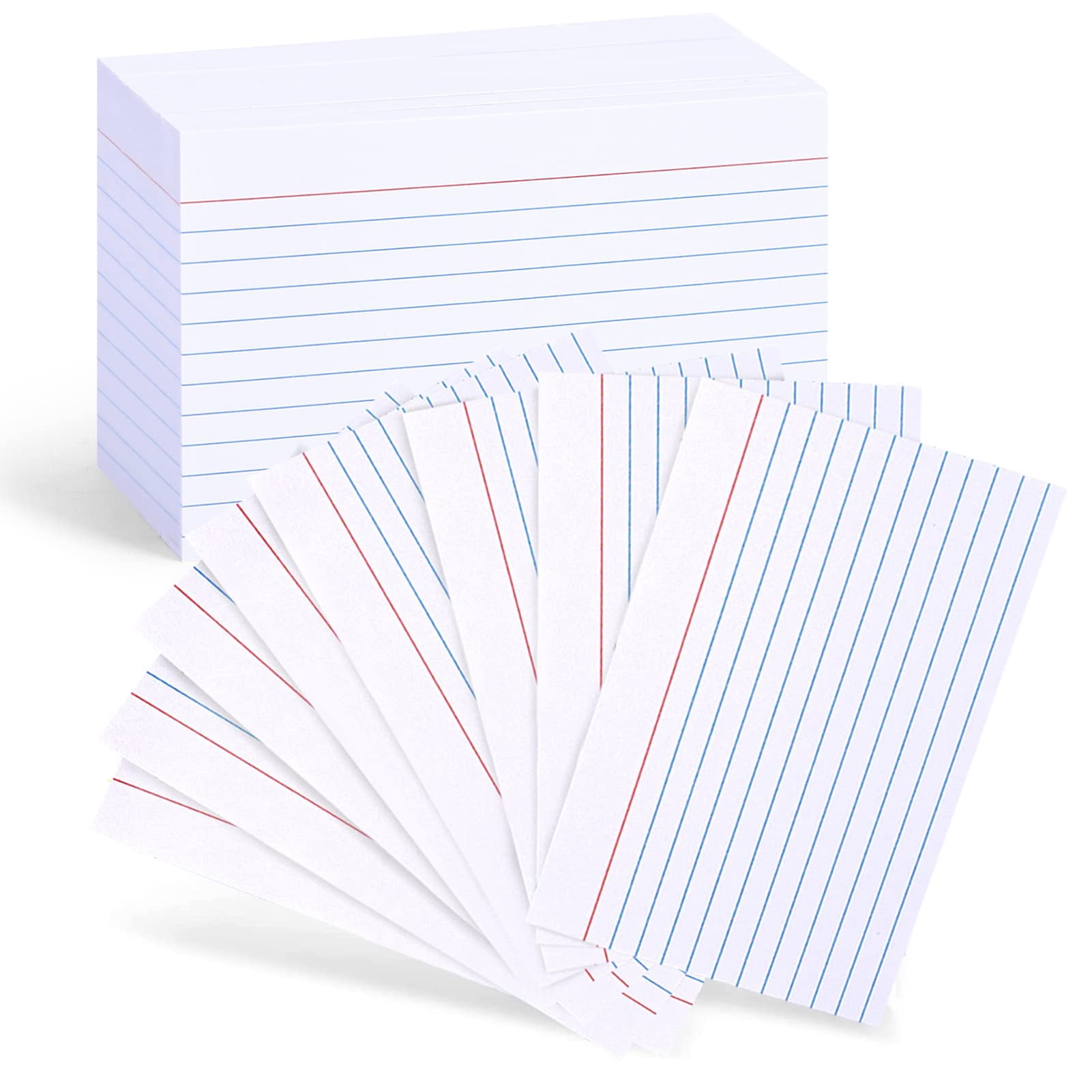 Fairnull 200 Sheets Small Thick Ruled Index Cards Hanging Hole ...