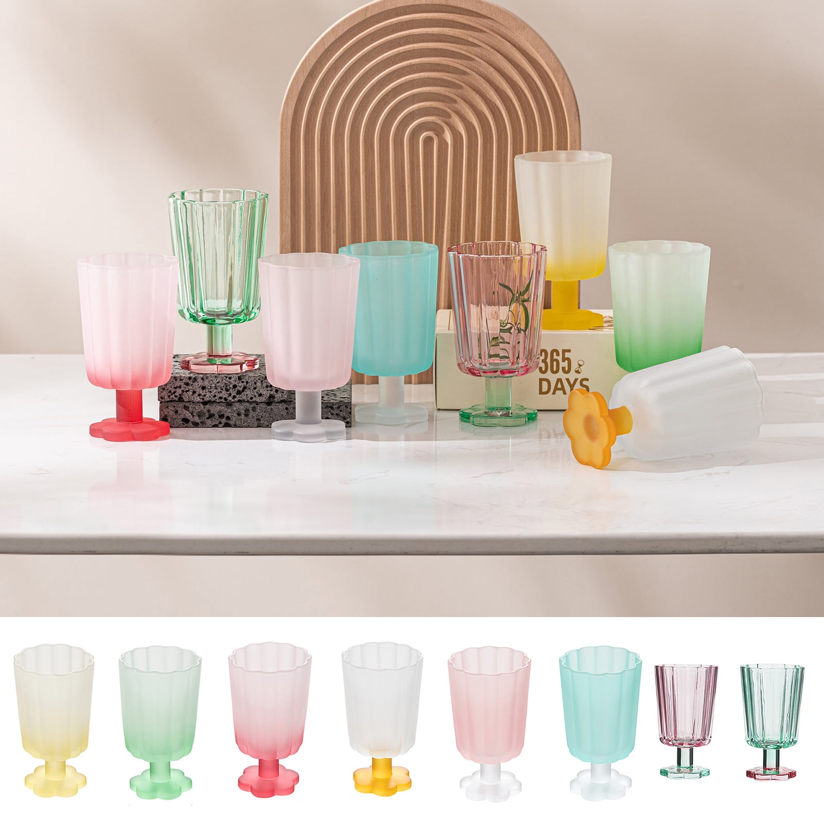 Fairnull 260ml Drinking Cup Transparent Matte Comfortable Grip Stable ...