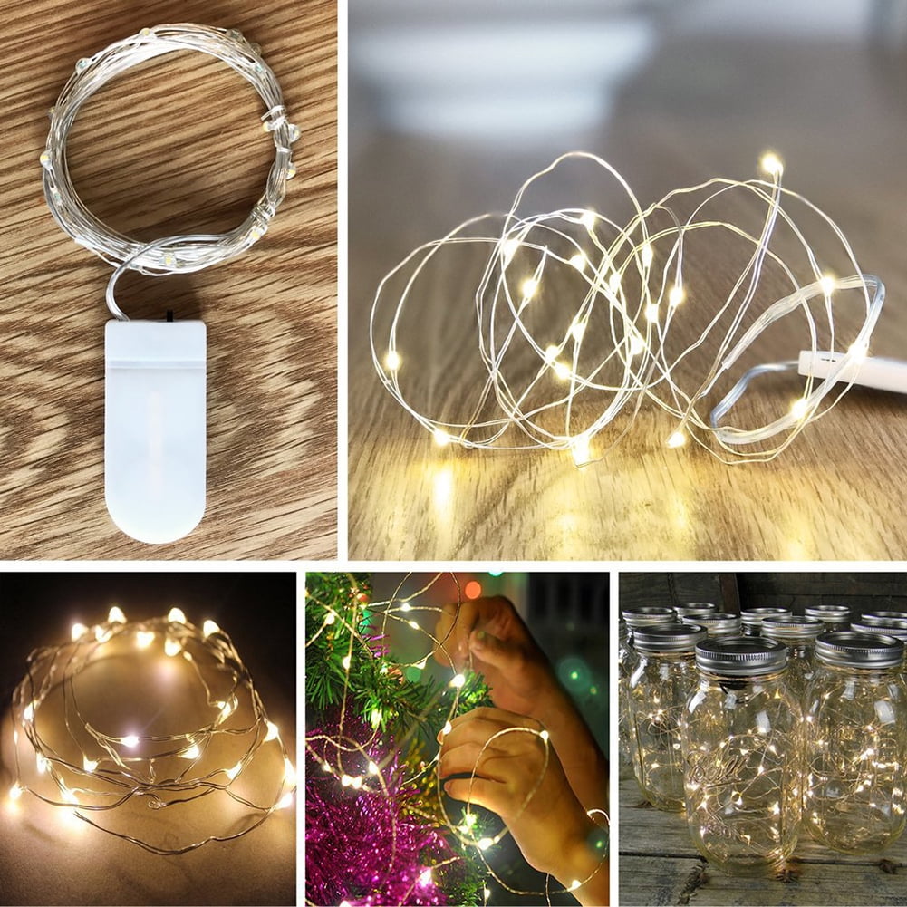 Fairnull 2m Waterproof Flexible Copper Wire 20LEDs Fairy Strings Light ...