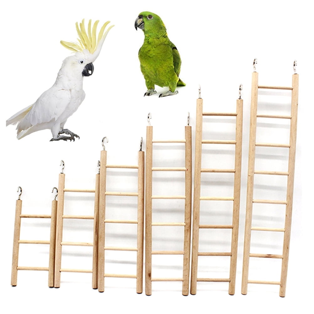 Fairnull 3/4/5/6/7/8 Steps Wooden Pet Bird Parrot Climbing Hanging ...