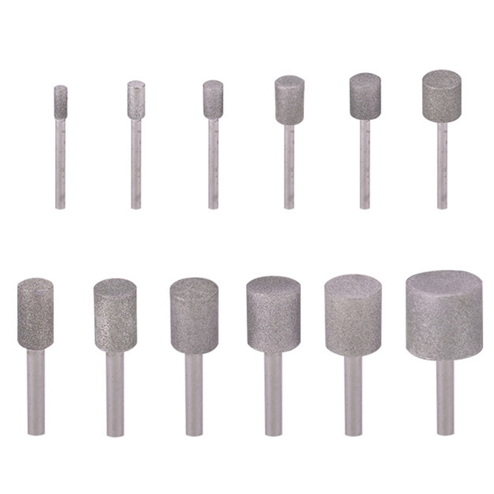 Fairnull 3/6mm Shank Diamond Coated Rotary Grinding Head Jade Stone ...