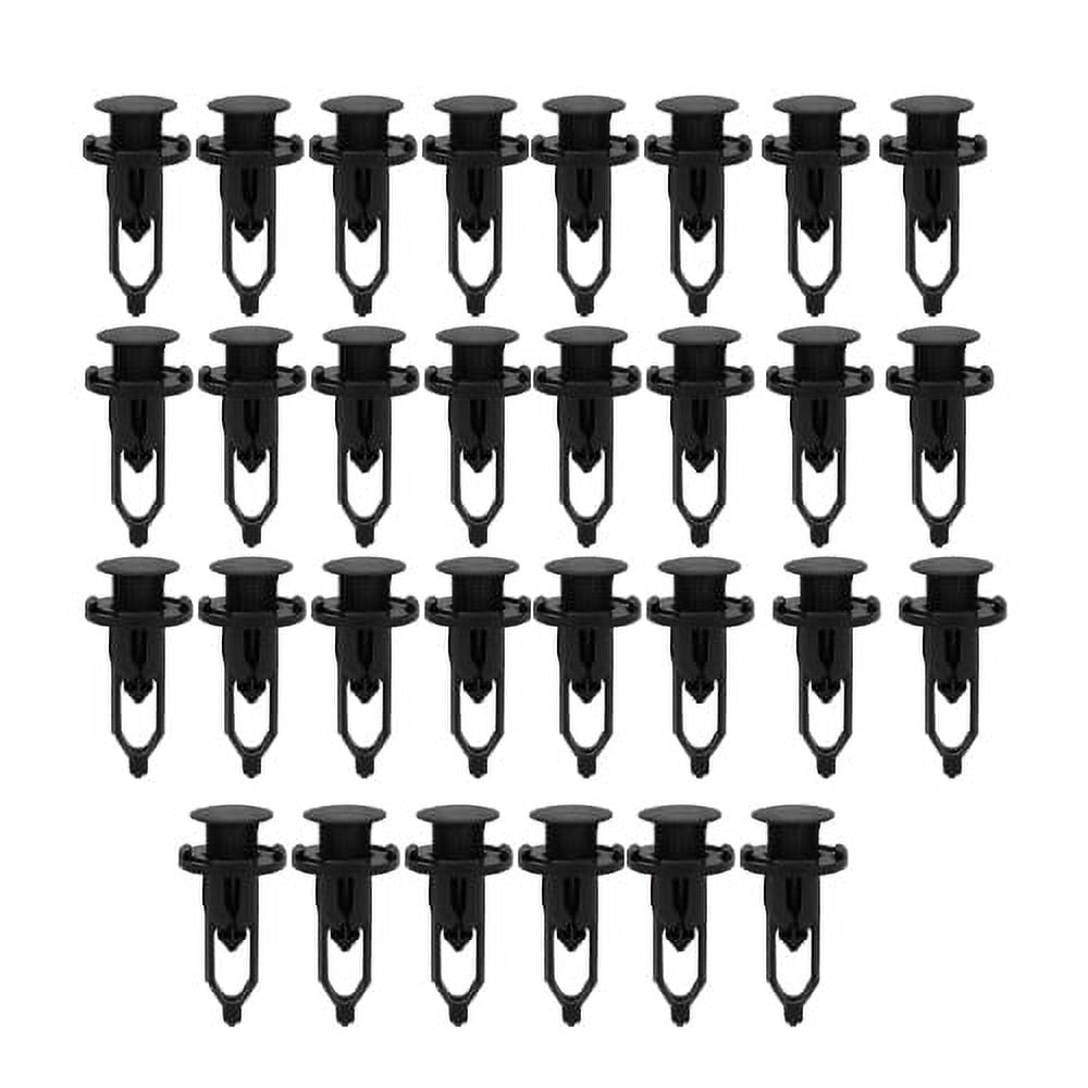 Fairnull 30Pcs Black Plastic Push-Type Car Fastener Rivet Retainer ...