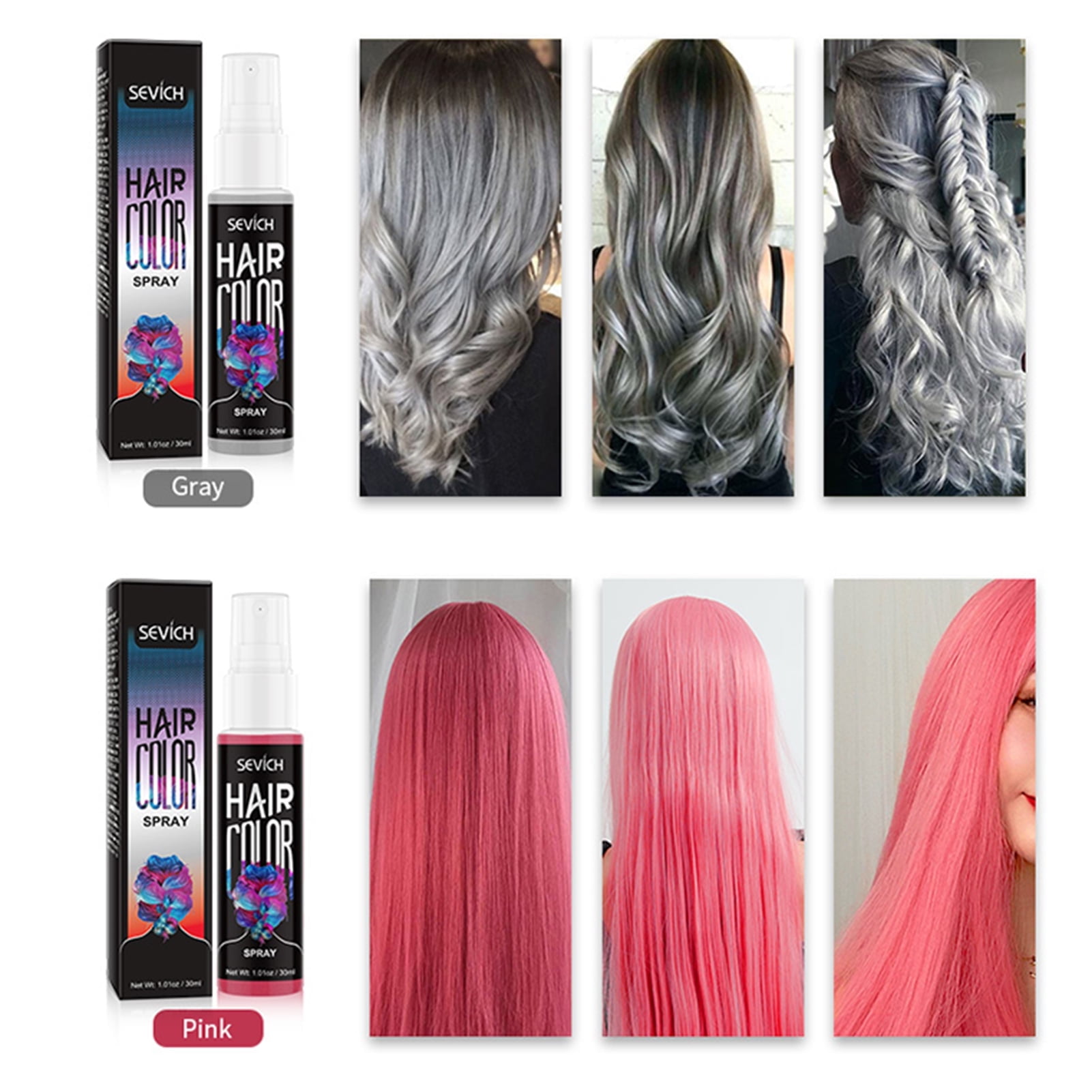 Fairnull 30ml Hair Color Spray Disposable Quick Dyeing Colorful Cosplay ...