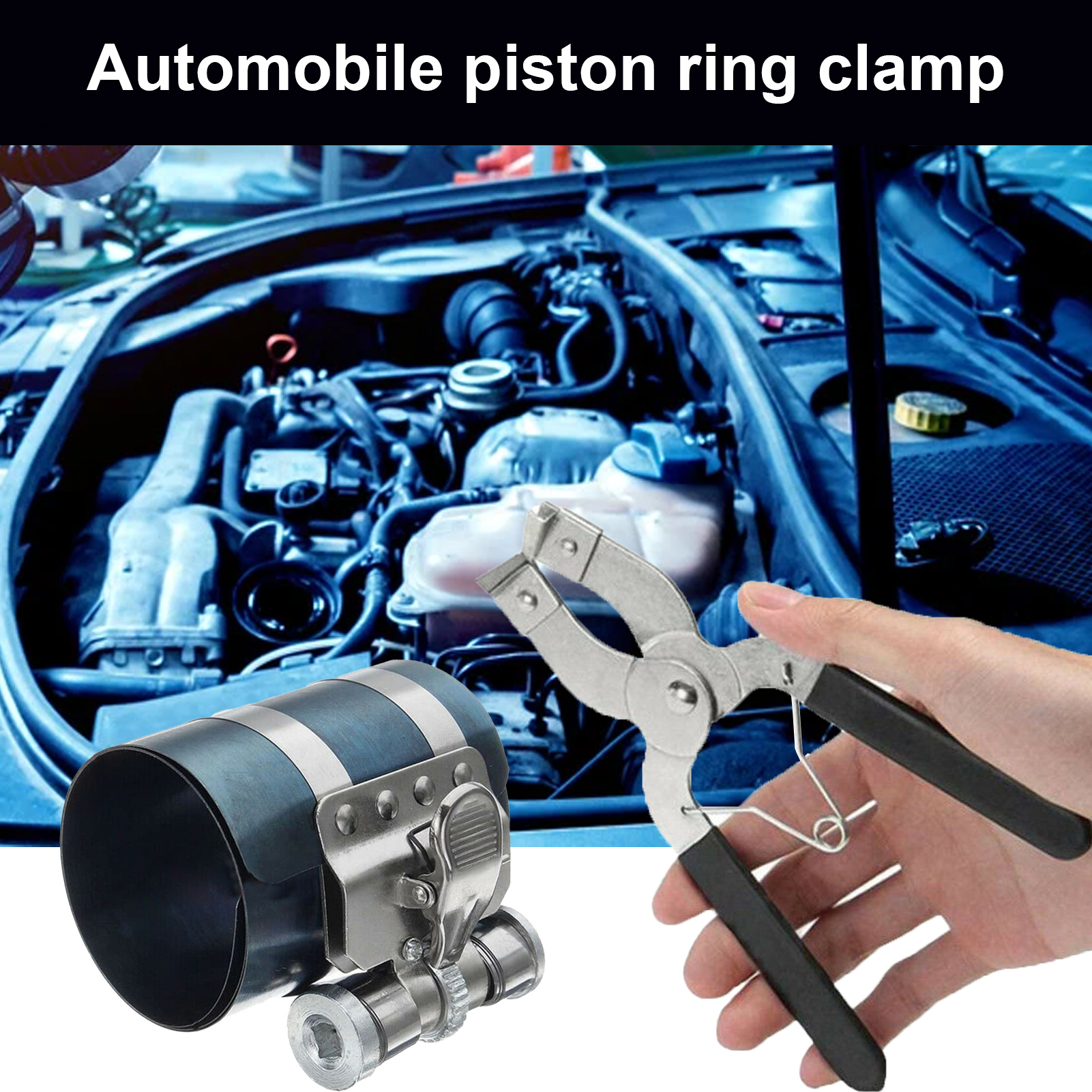 Fairnull 3Pcs/Set Piston Ring Compressor Easy Installation Professional ...